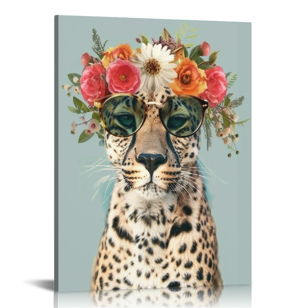 ARISTURING Animal Leopard Wall Art Picture Print, Cool Leopard with ...