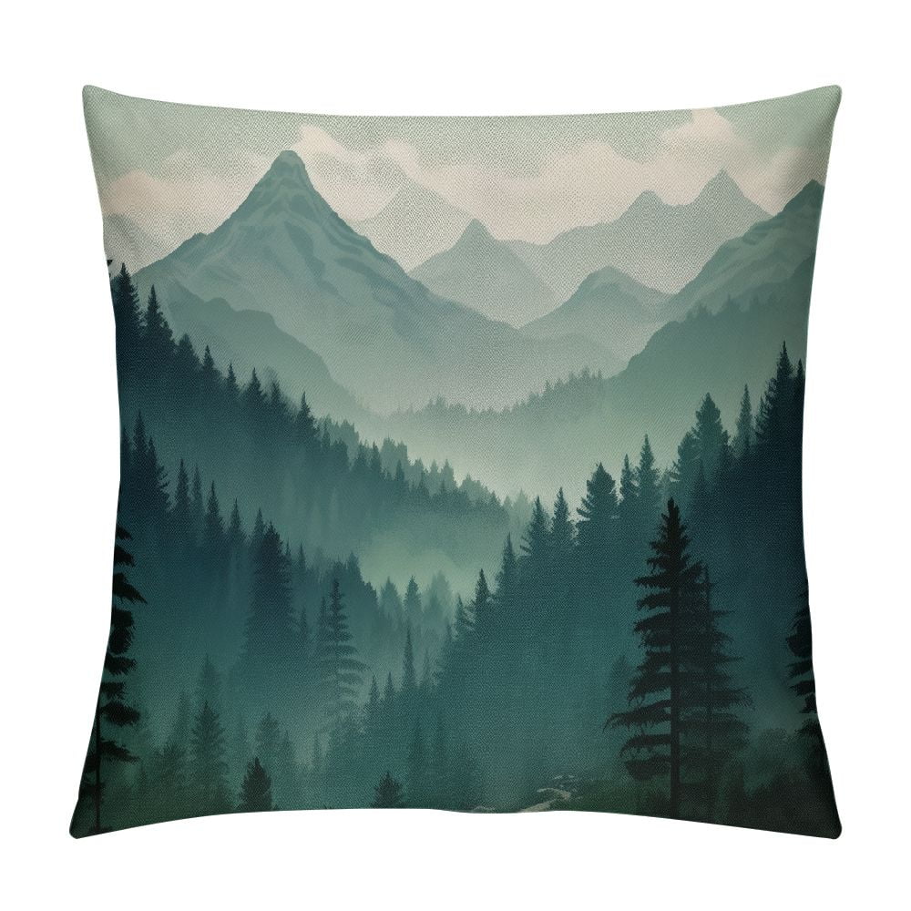 HENGT Beautiful Green Mountain Landscape Rustic Farmhouse Style ...