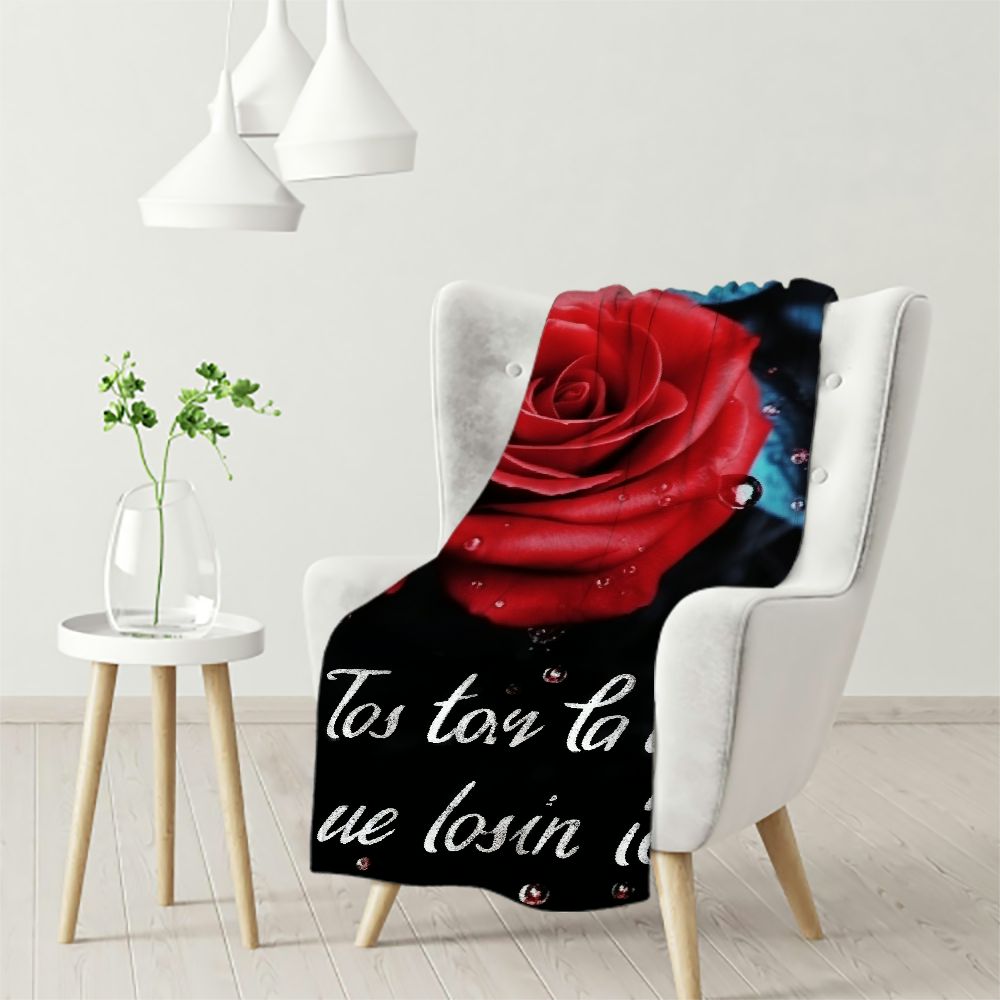 HENGT Bible Verse Throw Blanket Christian Red Rose Flower Blanket Gifts ...