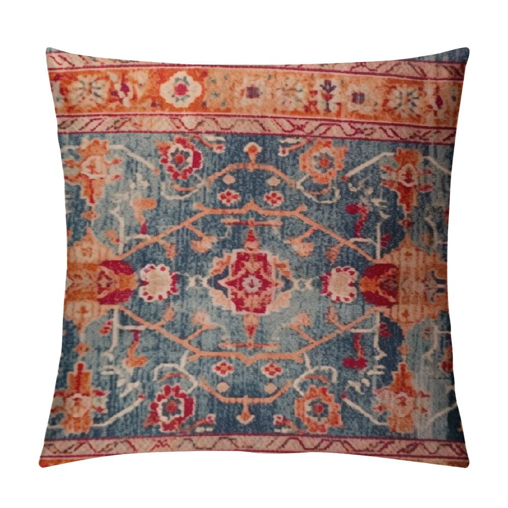 HENGT Boho Pillow Covers Bohemian Carpet Throw Pillows For Couch Navy ...