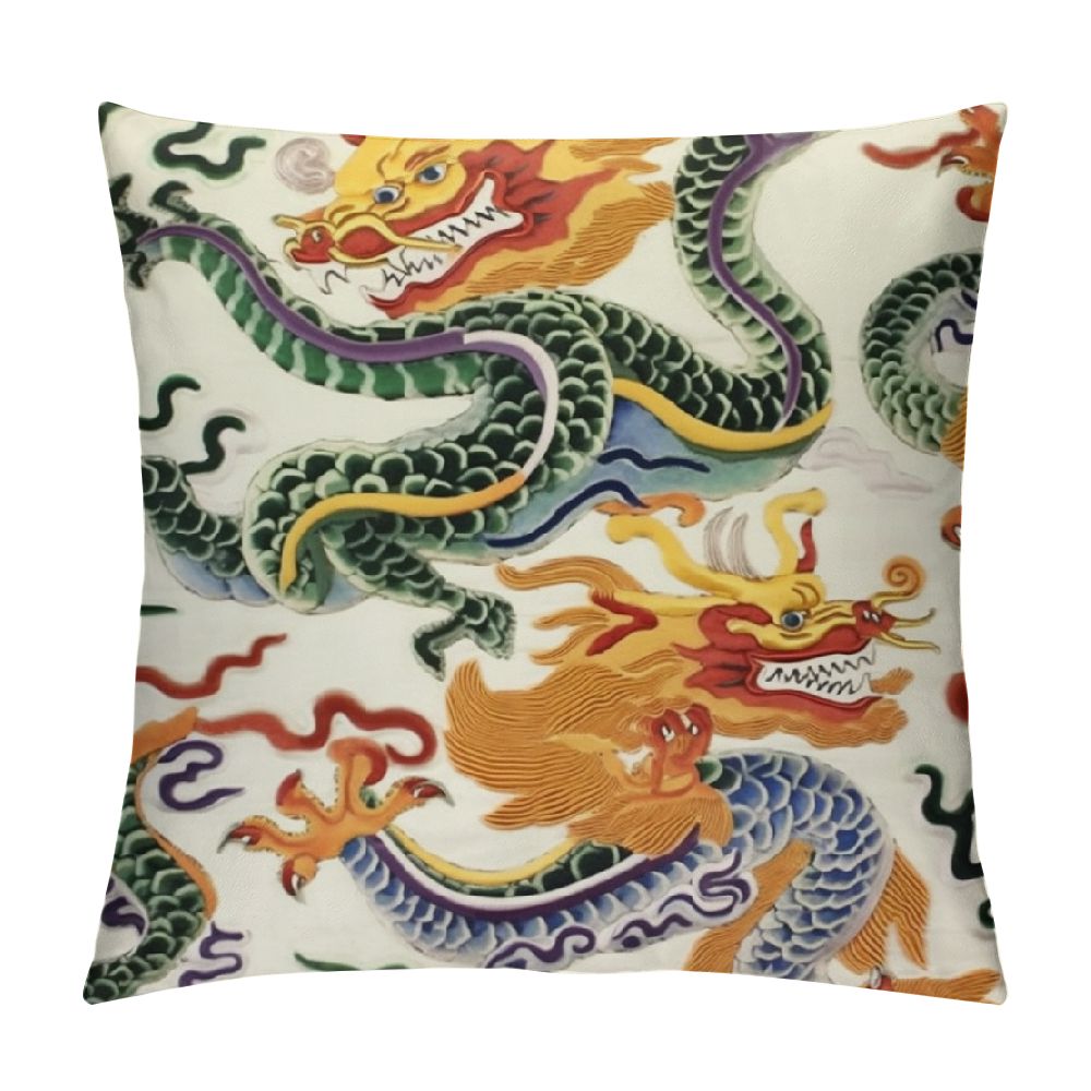 HENGT Chinoiserie Dragon Pillow Covers,Chinoiserie Pillow Covers ...