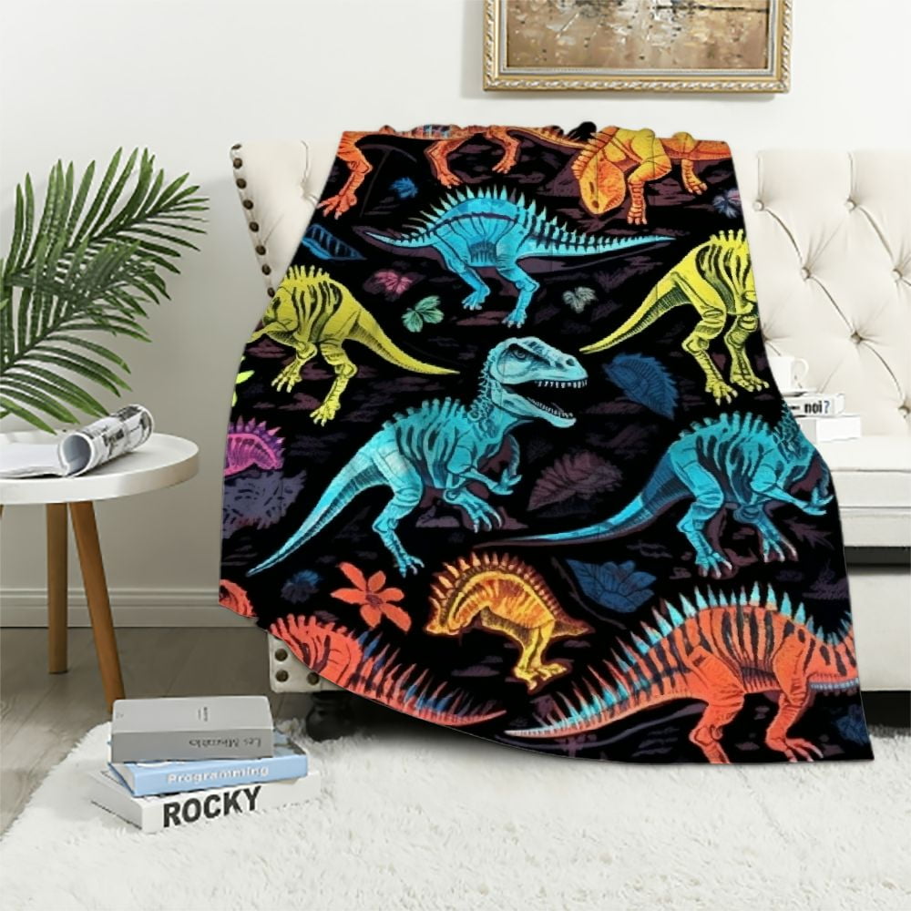 HENGT Dinosaur Blanket Dinosaur Blanket for Boys Girls Women Dinosaur ...