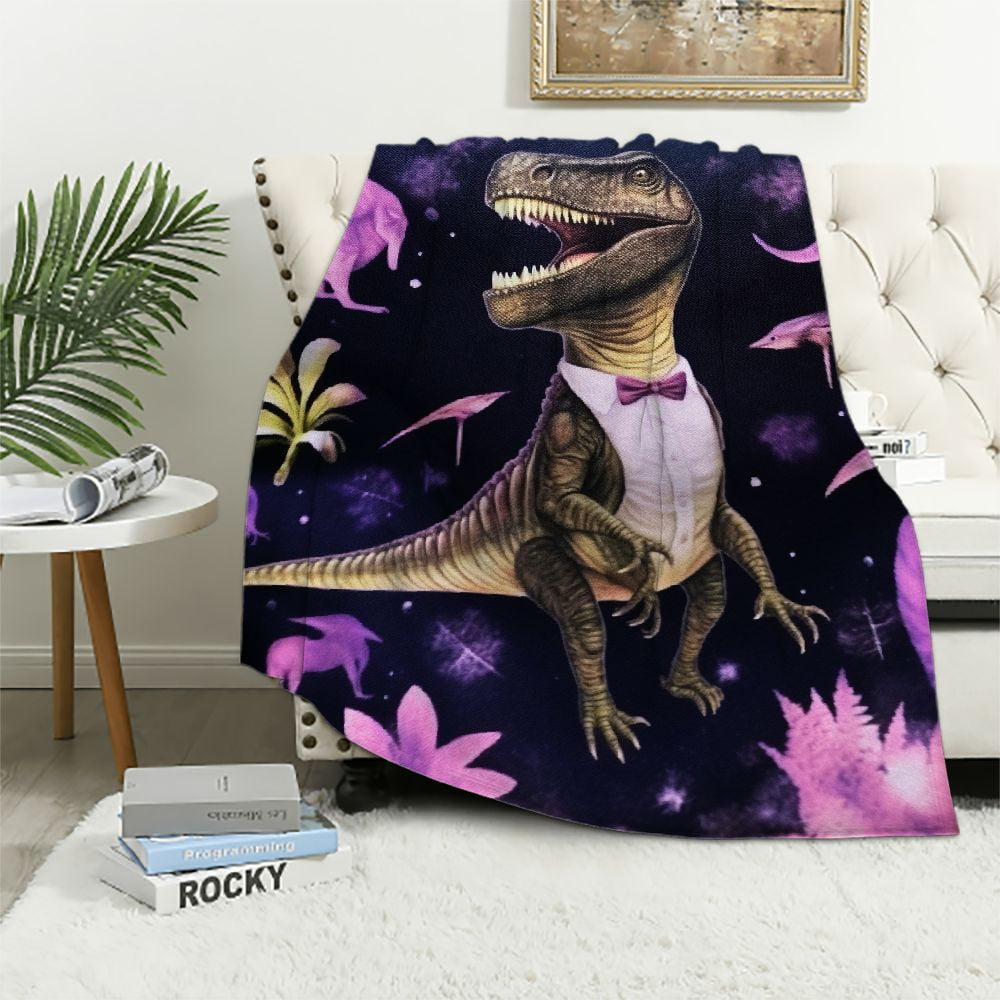 HENGT Dinosaur Blanket for Girls-Just a Girl Who Loves Dinosaurs ...