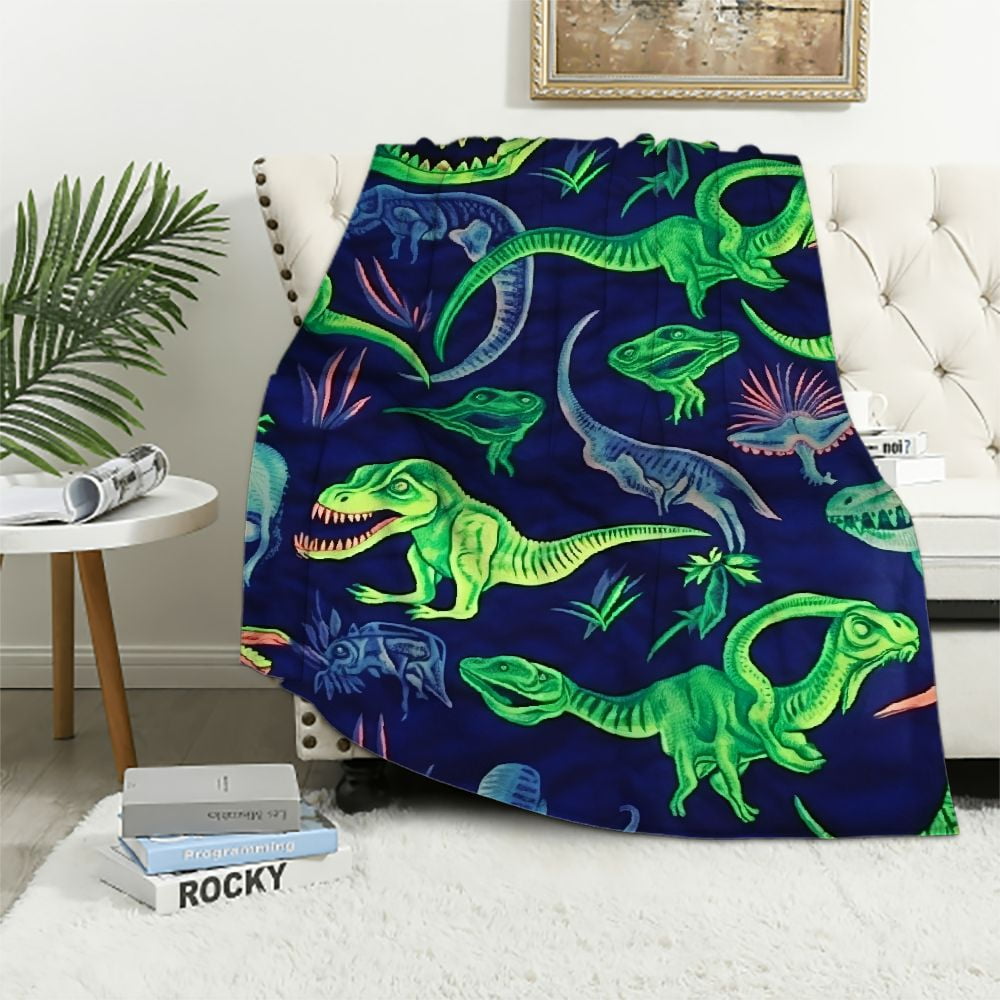 HENGT Dinosaur Blanket for Boys in The Dark Blanket Kids Birthday Gifts ...