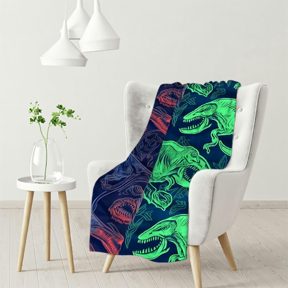 HENGT Dinosaur Blanket for Boys in The Dark Blanket Kids Birthday Gifts ...