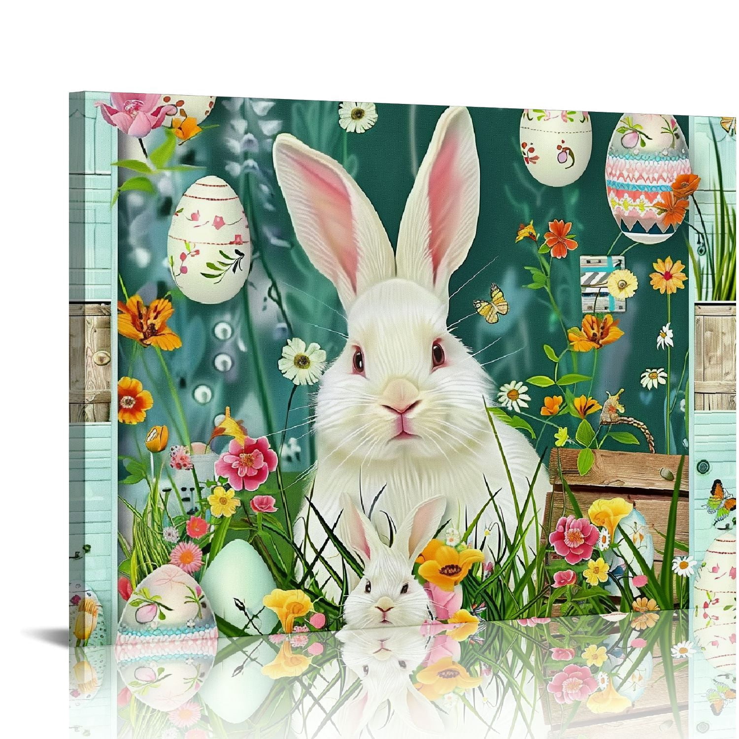 HENGT Easter Eggs Wall Art For Living Room/Bedroom, Canvas Bathroom ...