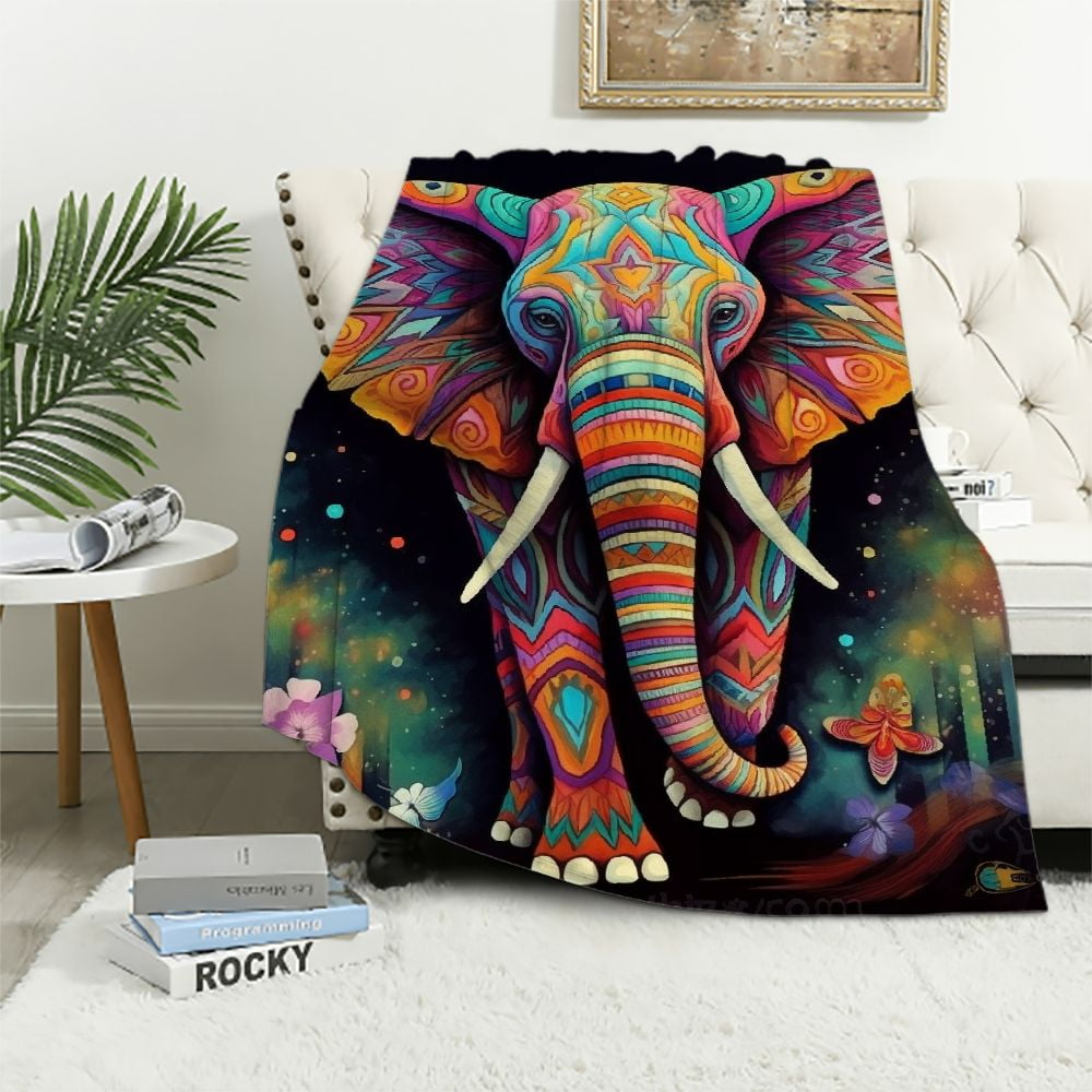 HENGT Elephant Butterfly Blanket Bohemian Hippie Boho Gifts for Women ...