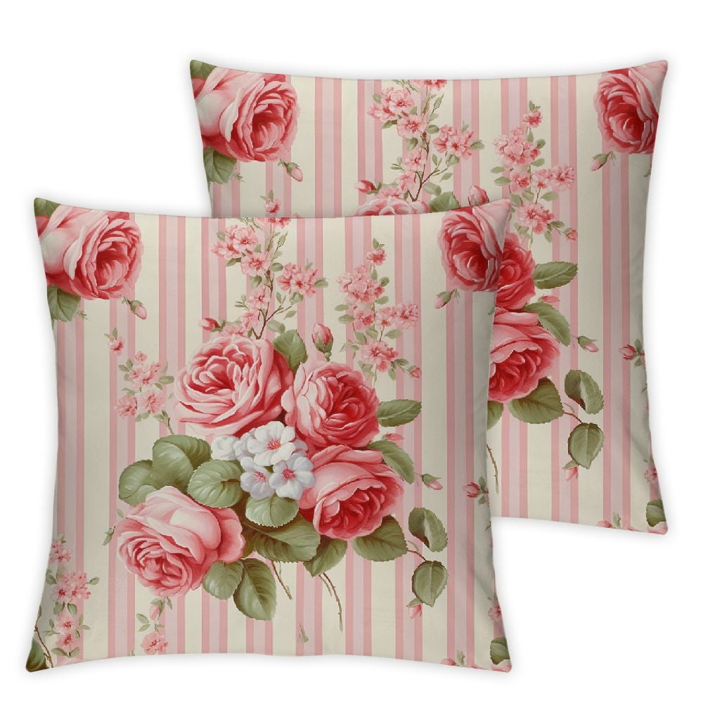 HENGT Floral Polka Dot Background Throw Pillow Cushion Cover Shabby ...