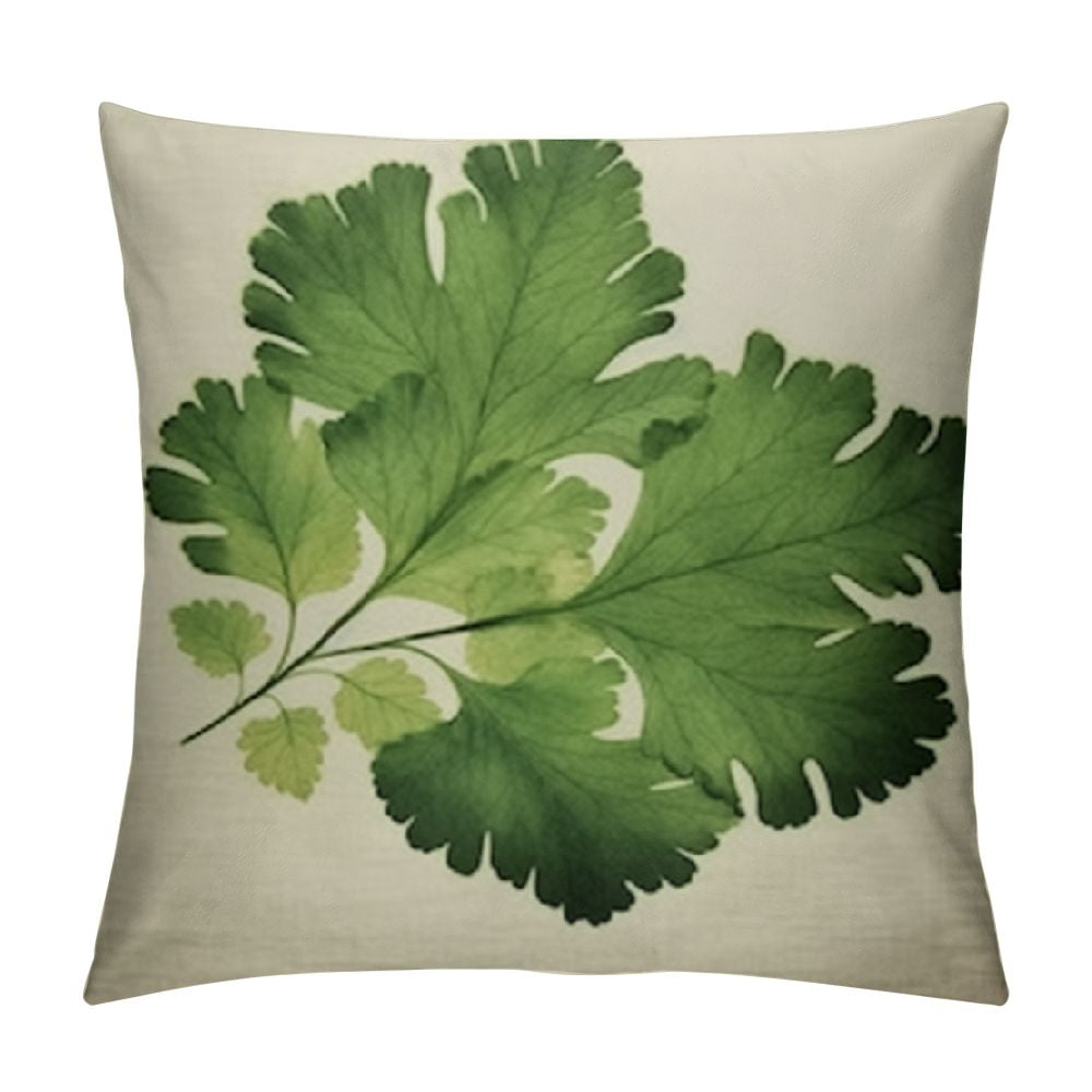 HENGT Green Plant Throw Pillow Covers Decorative Green Succulent Leaves ...