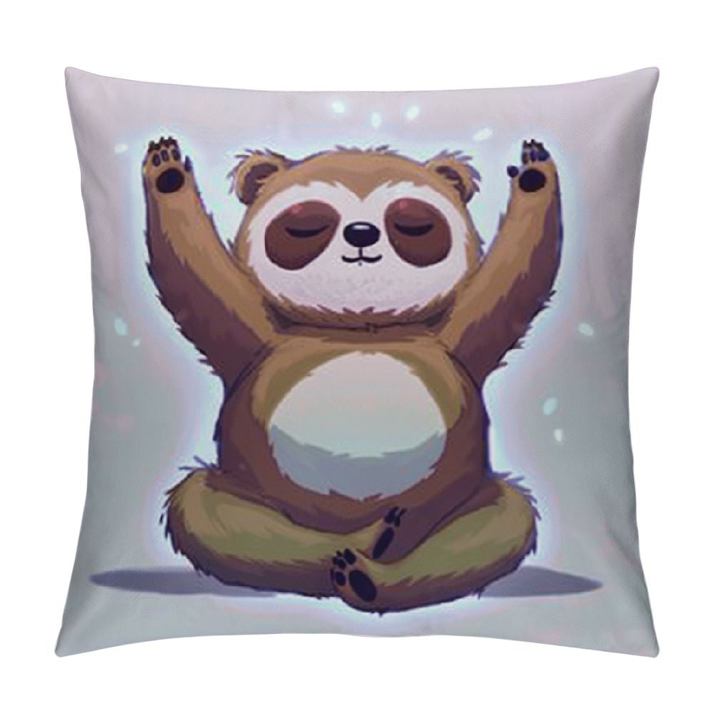 HENGT I Just Freaking Love Sloths Okay Funny Yoga Sloth Throw Pillow ...