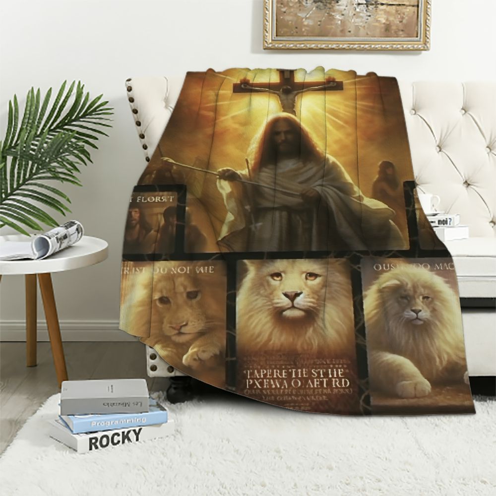 HENGT Lion Blanket for Men Lion Throw Blanket Soft Cozy Warm Fuzzy Lion ...