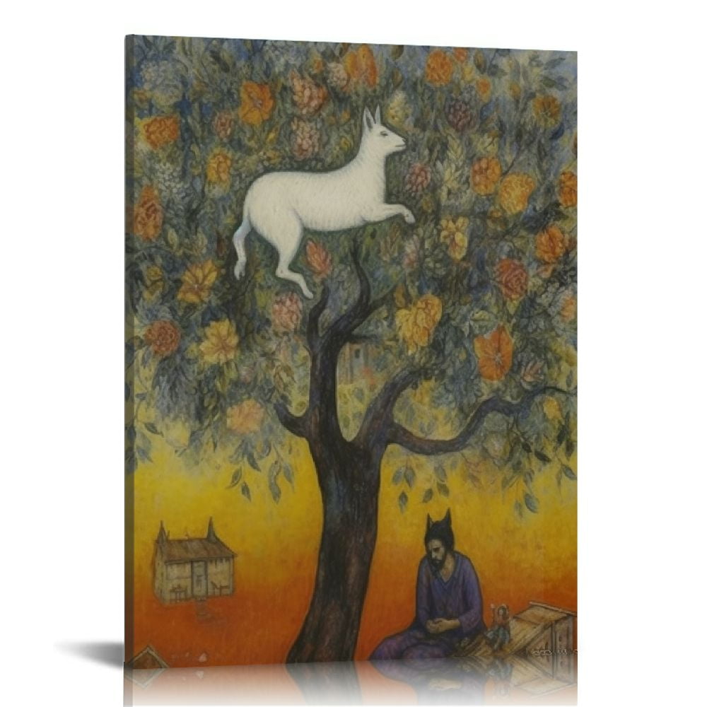 HENGT Marc Chagall Painting Wall Art Autumn In The Village Canvas Art ...