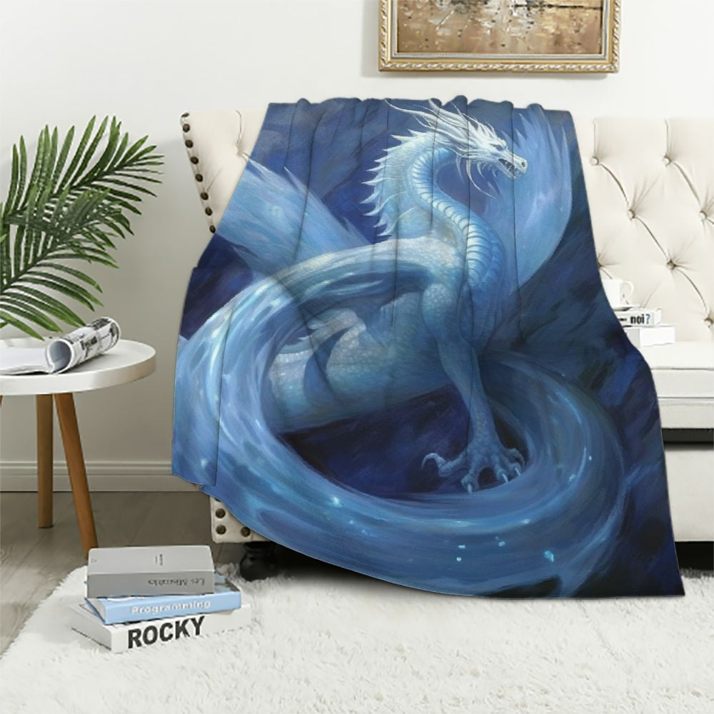 HENGT Meteor Dragon Throw Blanket, Fuzzy Warm Throws for Winter Bedding ...