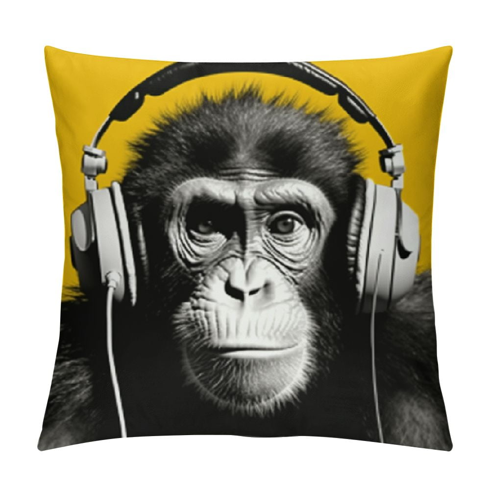 HENGT Monkey Pillow Covers Decorative Banksy Pop Art Colorful Throw ...