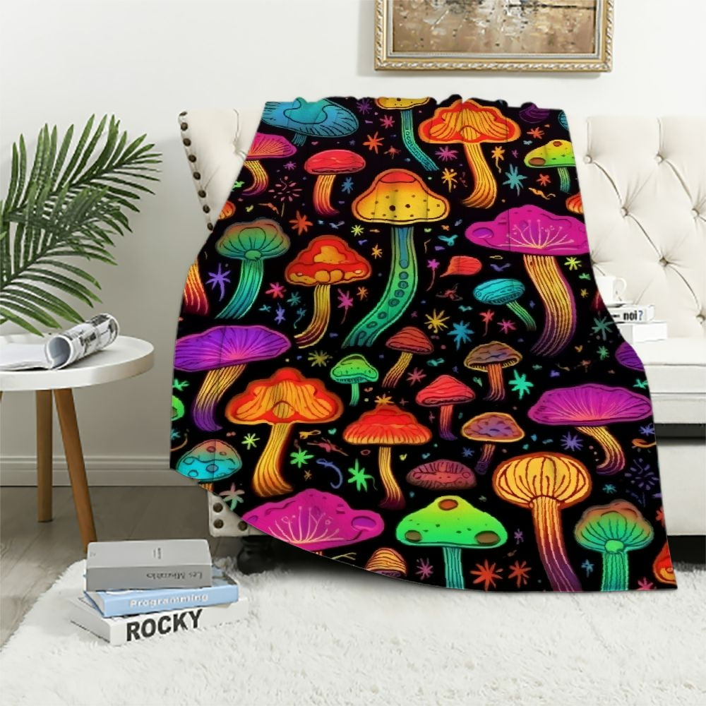 HENGT Mushrooms Gifts Blanket for Boys Girls,Soft Fluffy Gifts Plush ...
