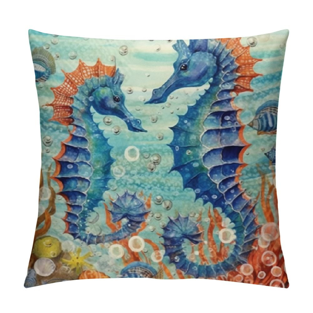 HENGT Ocean Theme Nautical Decorative Pillow Covers, Sea Turtle Octopus ...