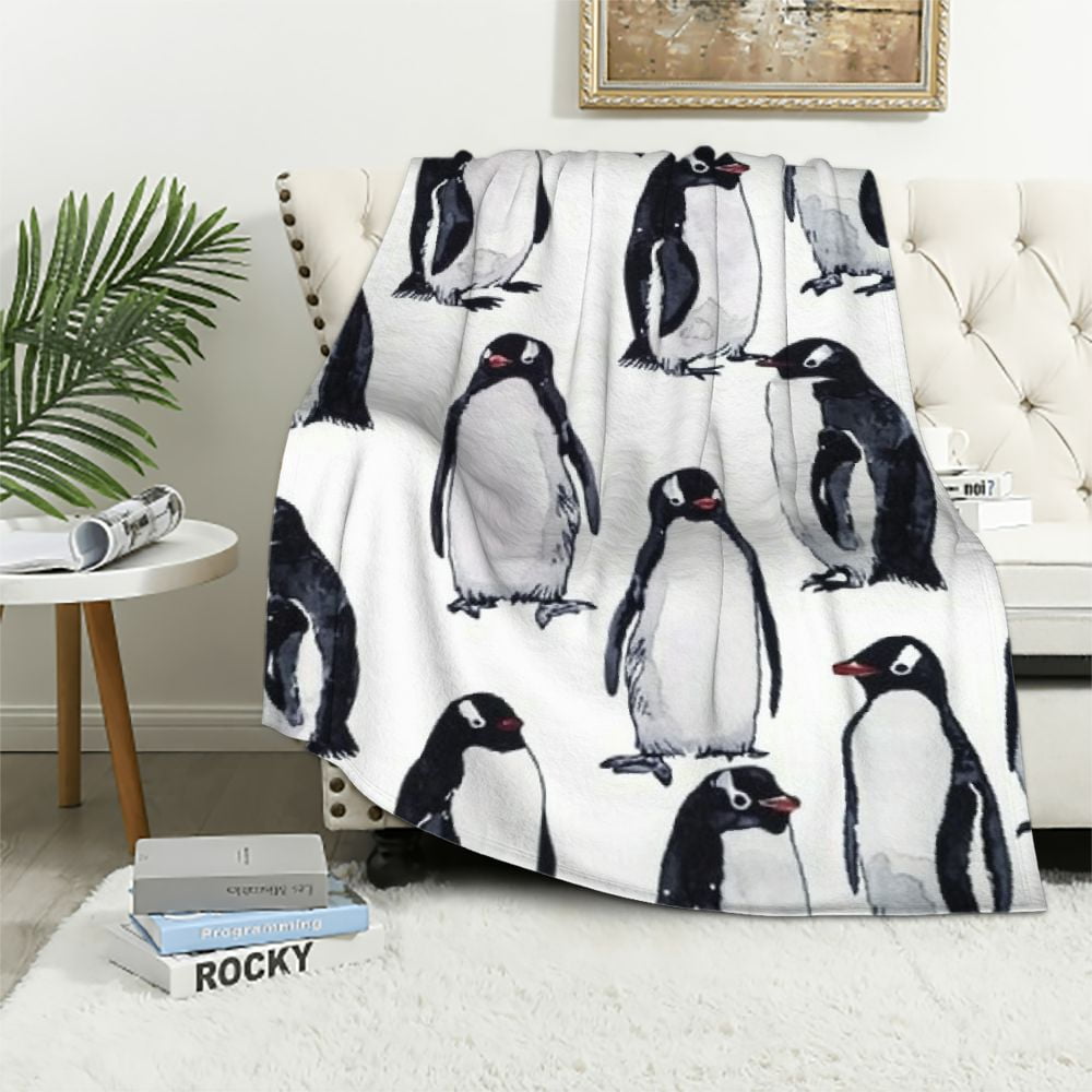 HENGT Penguin Throw Blanket Baby Size For Kids Boys Girls Antarctic ...