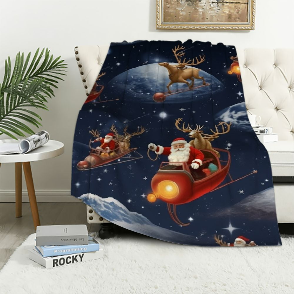 HENGT Plush Christmas Blanket Premium Pretty Xmas Throw Blankets ...