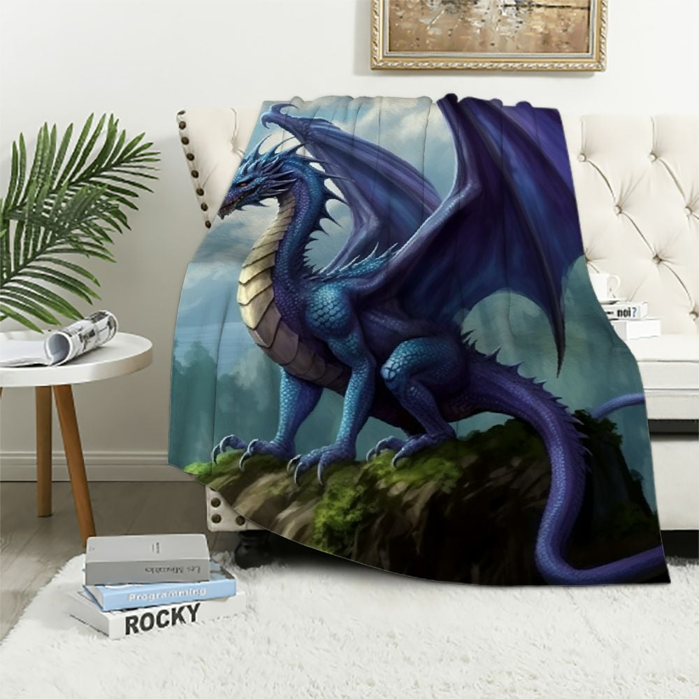 HENGT Purple Dragon Blanket and Throws Dragon Lover Gifts Dragon Space ...