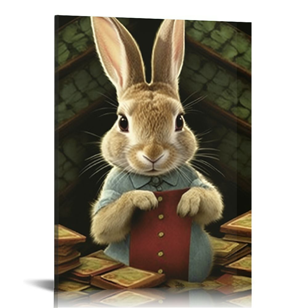 HENGT Rabbit Poster Funny Rabbit Decor Bathroom Decor Bathroom Art ...