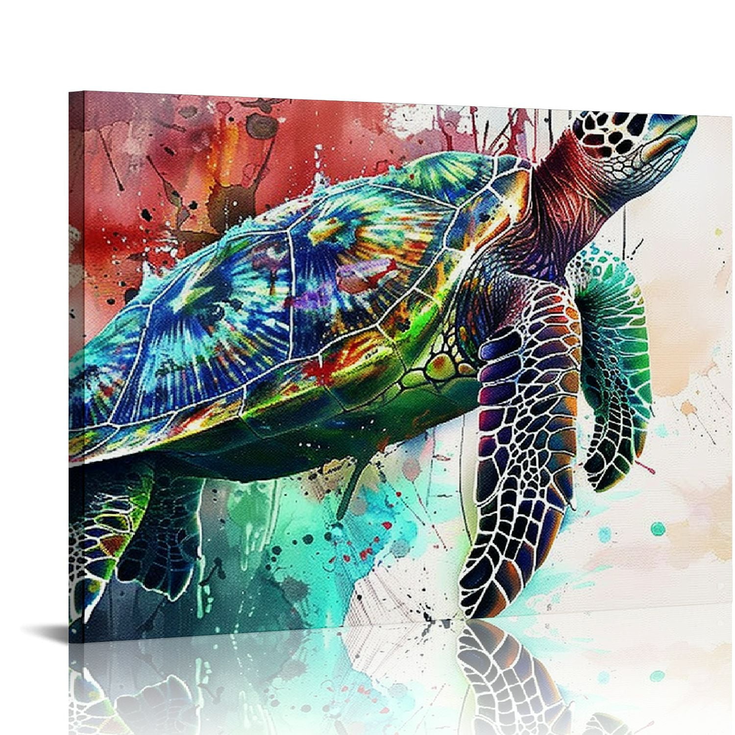HENGT Sea Turtle Bathroom Wall Art Nautical Ocean Turtle Pictures Wall ...