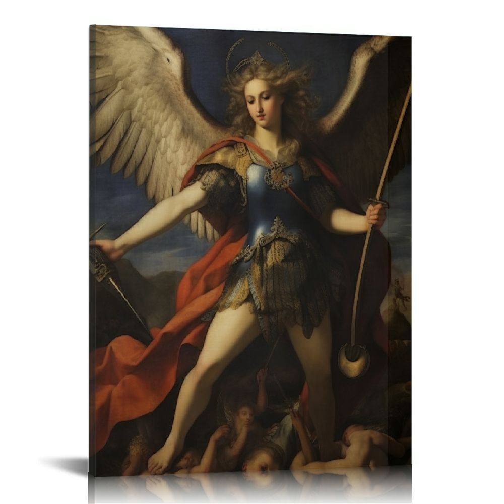 HENGT Slaying The Devil by Art Canvas Print Famous Oil Painting ...
