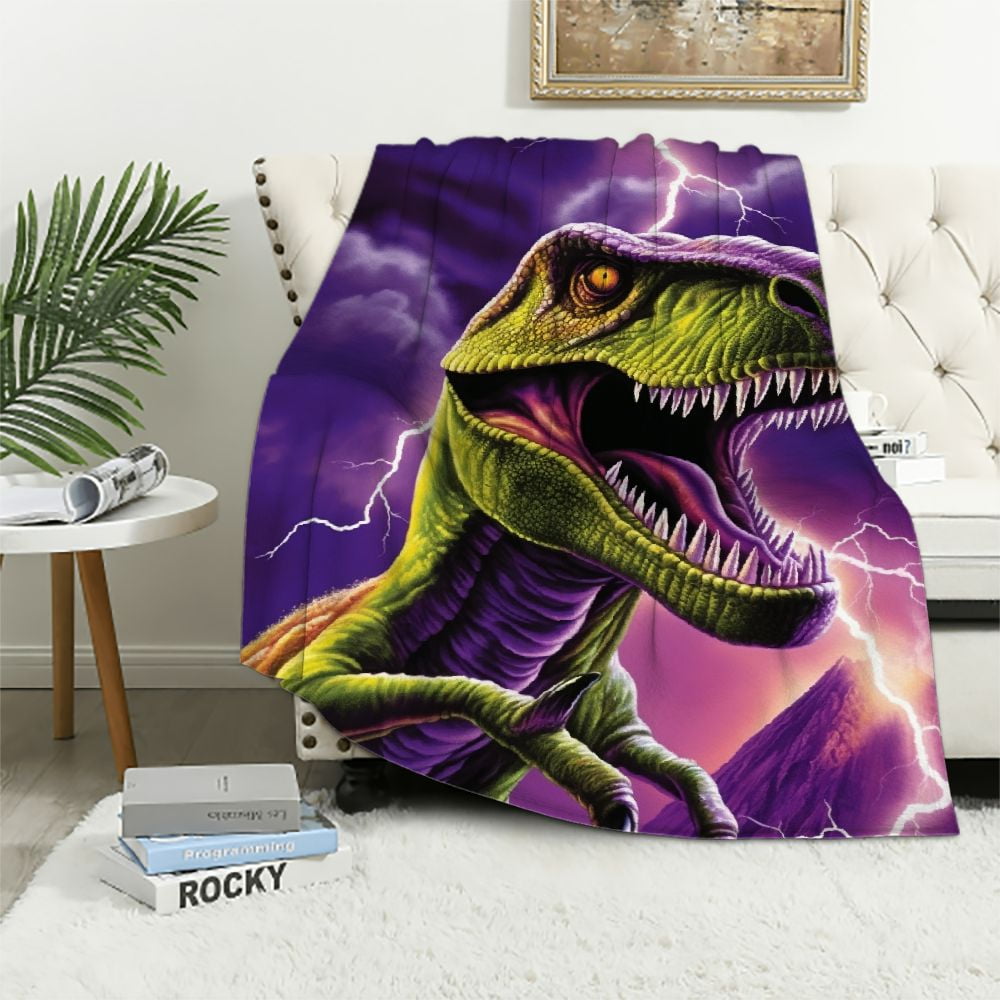 HENGT T-Rex Blanket for Bed,Jurassic Throw Blanket for Men, Unisex and ...