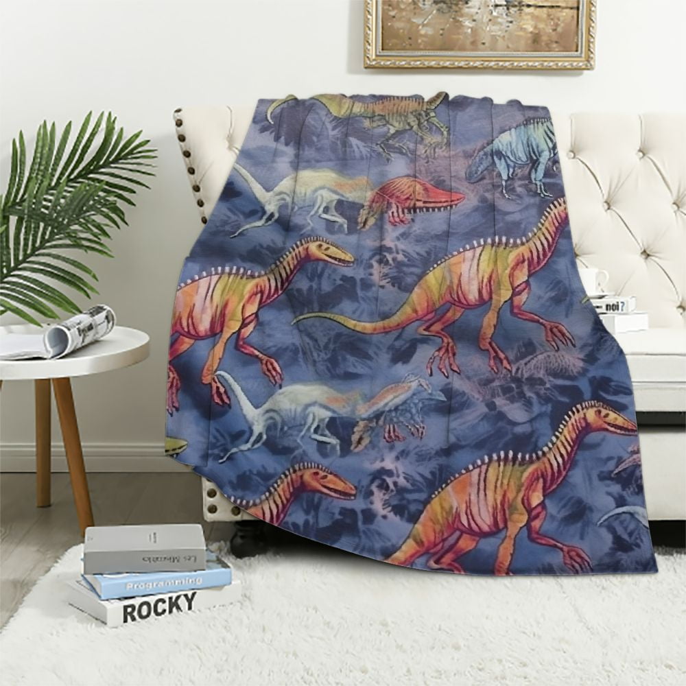 HENGT in The Dark Blanket Dinosaur Blanket for Boys Girls Kids Cute ...