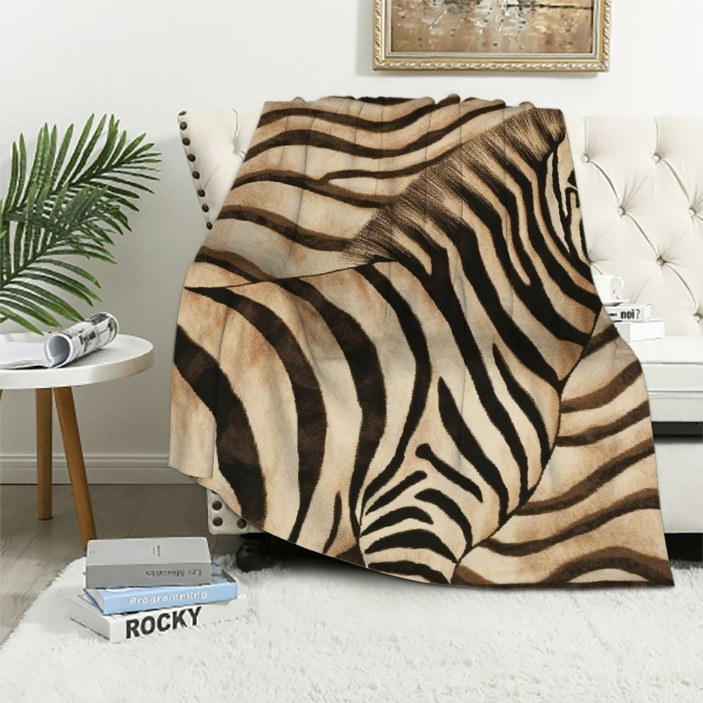 HENGT Tiger Print Blanket Soft Warm Bedding Bed Throw Blankets for ...