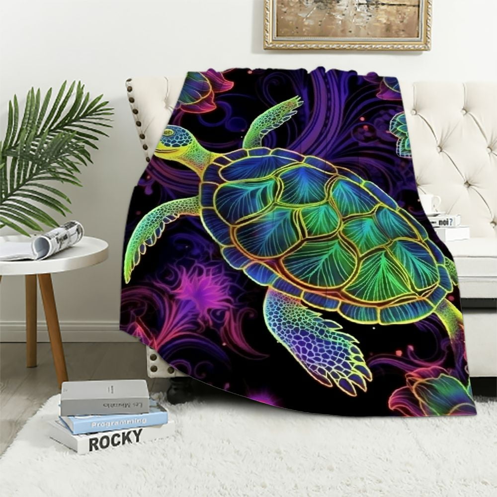 HENGT Turtles Blanket for Adults Kids - Soft Sea Turtle Blankets Plush ...