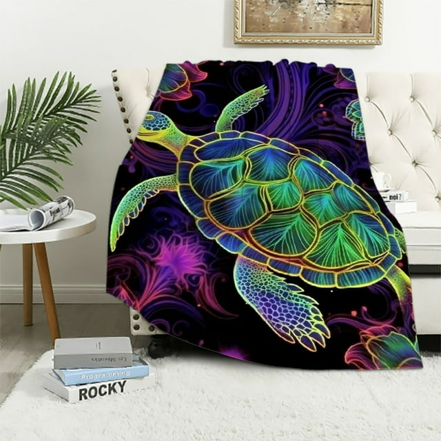 HENGT Turtles Blanket for Adults Kids - Soft Sea Turtle Blankets Plush ...