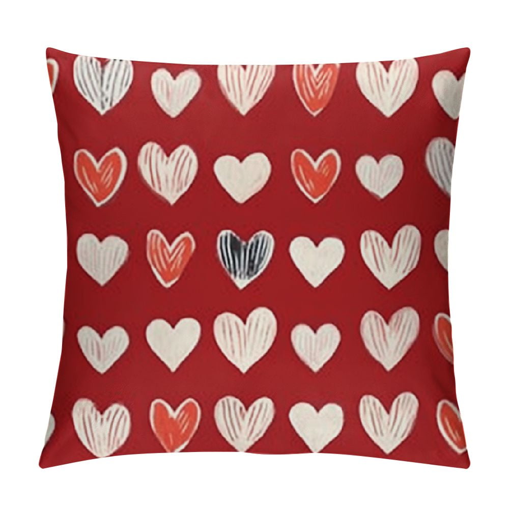 HENGT Valentines Day Pillow Covers for Valentines Decor Red White ...