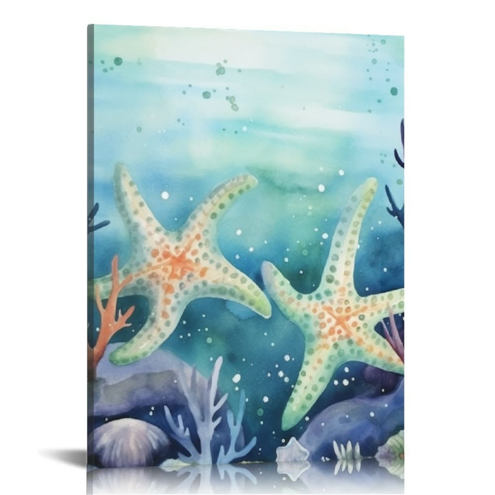HENGT Vintage Ocean Beach Summer Starfish Canvas Wall Art Prints Decor ...