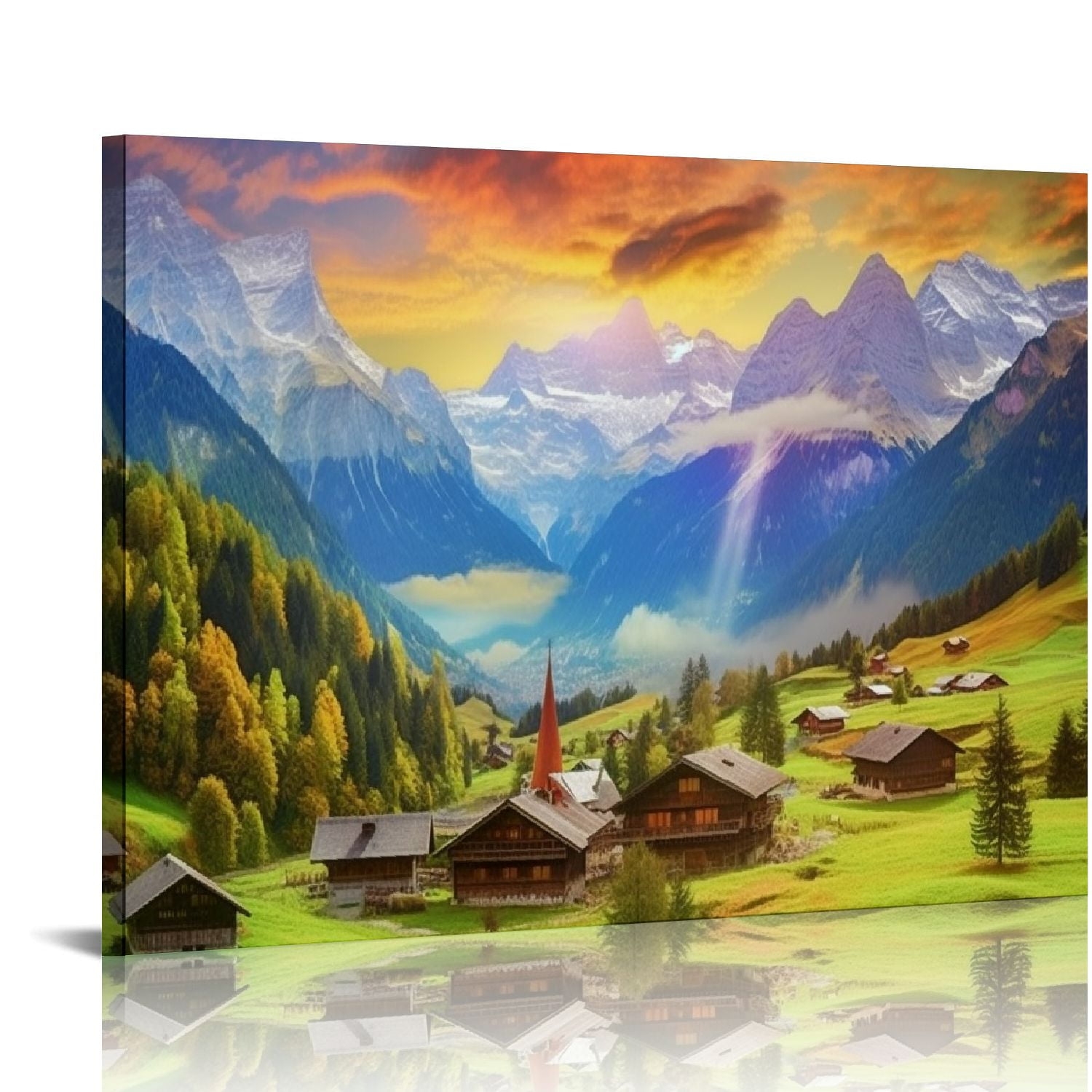 HENGT World's Heritage Famous Places Canvas Wall Art, Scenic Framed ...