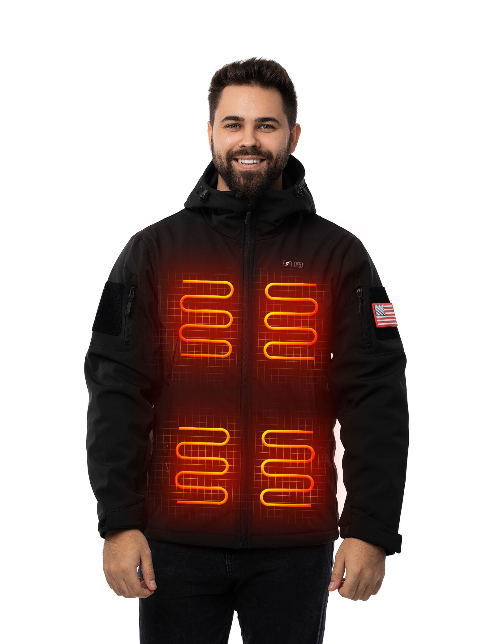 HENNCHEE Heated Jackets for Men with Battery Pack, Electric Self ...
