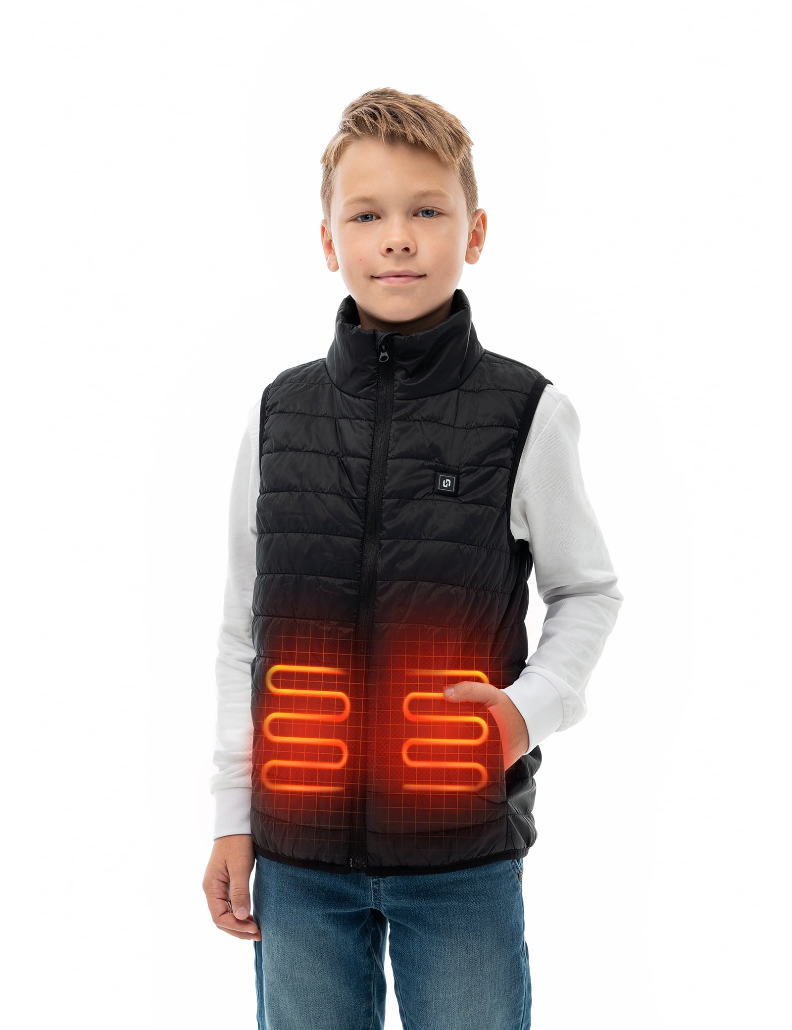 HENNCHEE Kids Heated Vest with Battery Pack, Lightweight Electric Vest ...