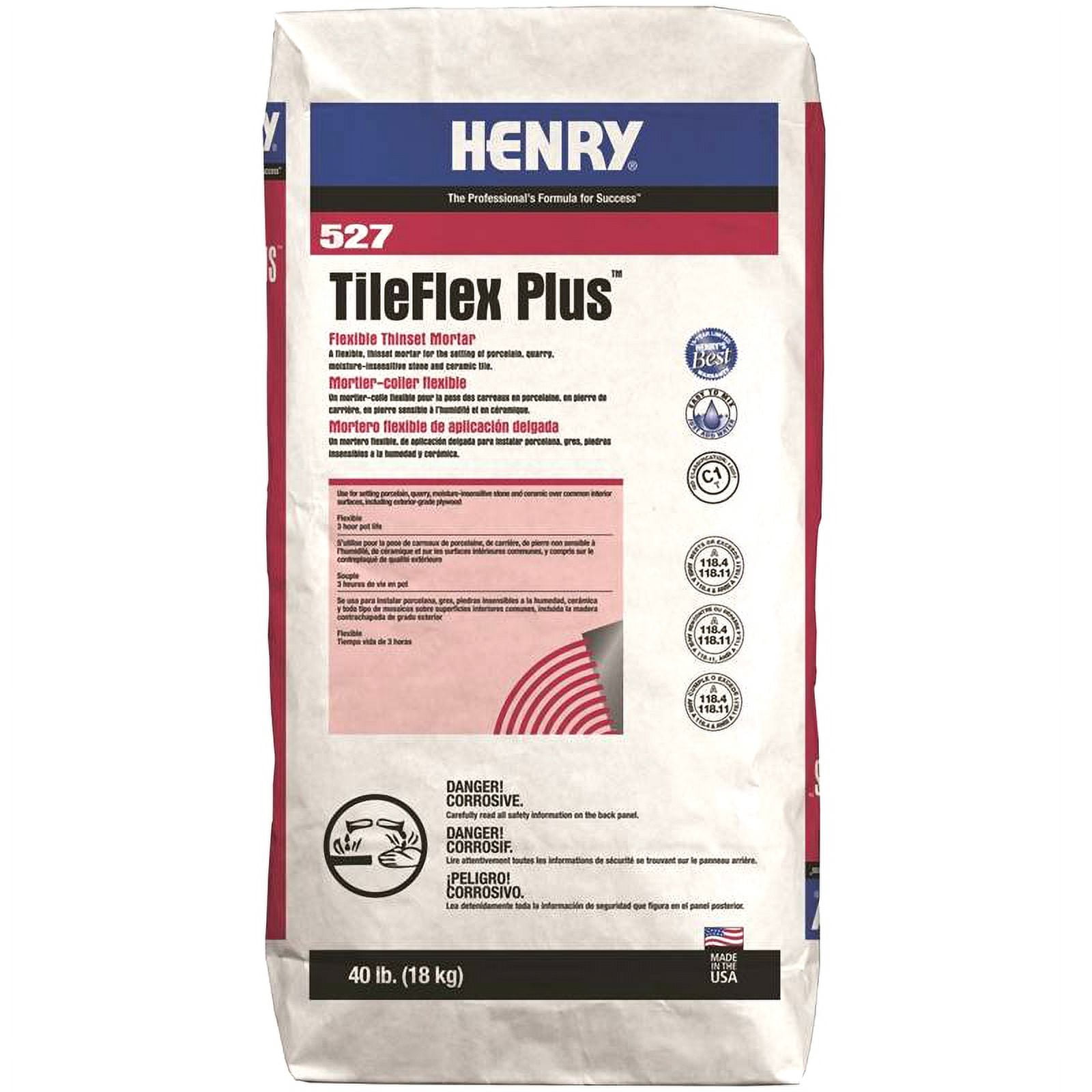 HENRY 527 TileFlex Plus Series 13080 Flexible Thin-Set Mortar, Fine ...