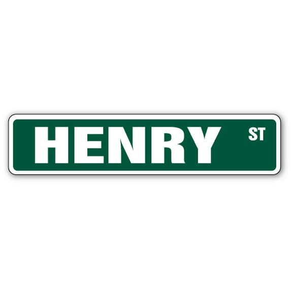 HENRY Street Sign Childrens Name Room Sign | Indoor/Outdoor | 36" Wide ...