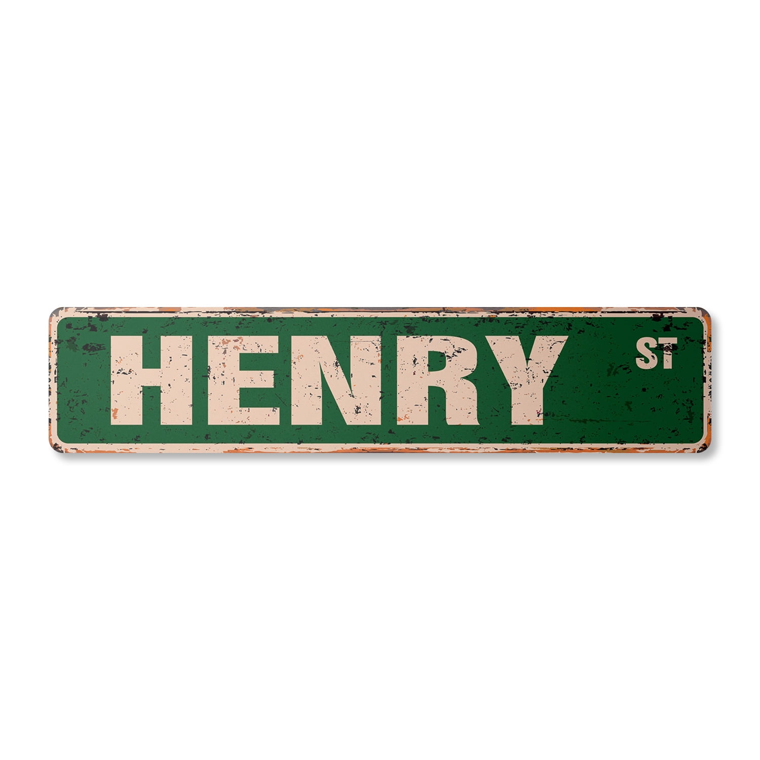 HENRY Vintage Plastic Street Sign Childrens Name Room Sign | Indoor ...
