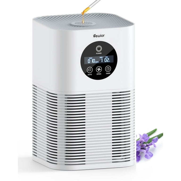 HEPA Air Purifier for Home Large Room Up to 600 Sq.Ft H13 True HEPA Filter Air Cleaner for Pet Hair Allergies 99.97 Smokers Odors Dust Pollen
