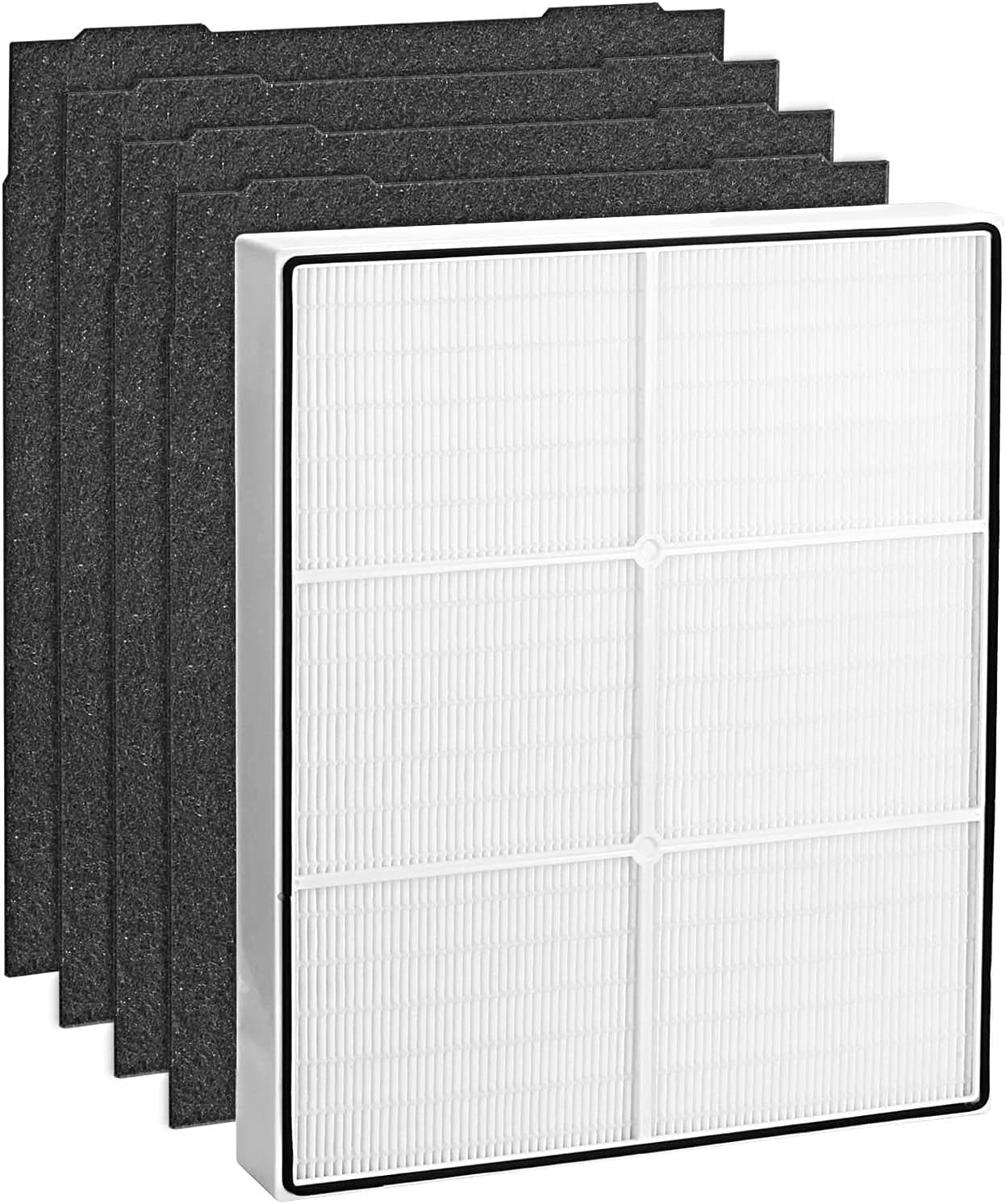 HEPA Filter and 4 Pre-Carbon Filters for Whispure Compatible ...