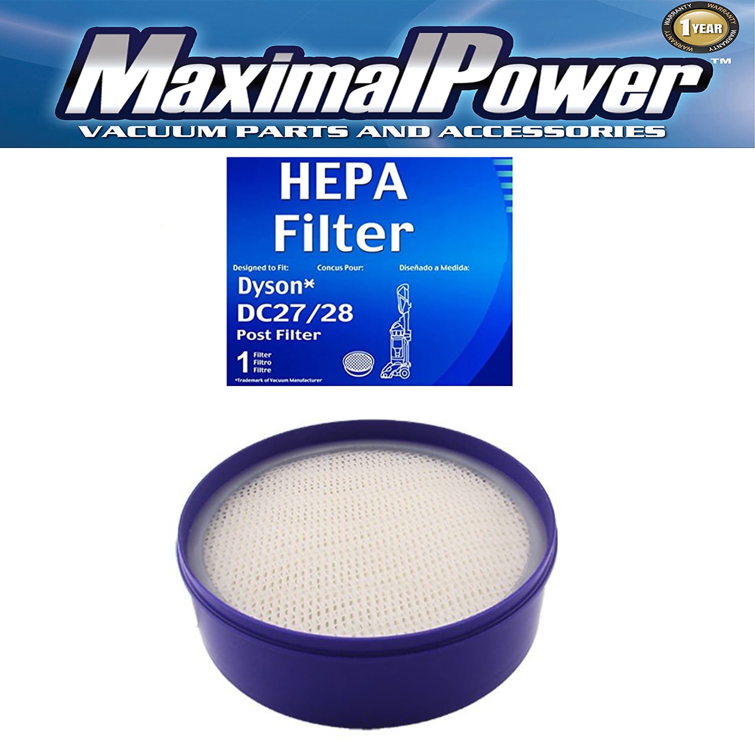 HEPA Filter for Dyson DC27/DC28 Post Filter; Fits Dyson DC27 & DC28 ...