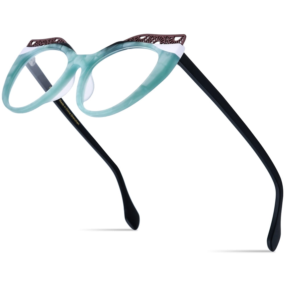HEPIDEM Multicolor Acetate Glasses Frame Women Cat Eye Eyeglasses Men ...