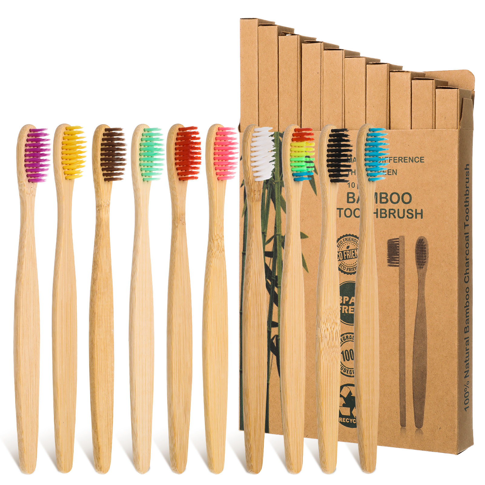 Hello BPA free Charcoal Bristle Toothbrush, Soft, 1 ea - Walmart.com