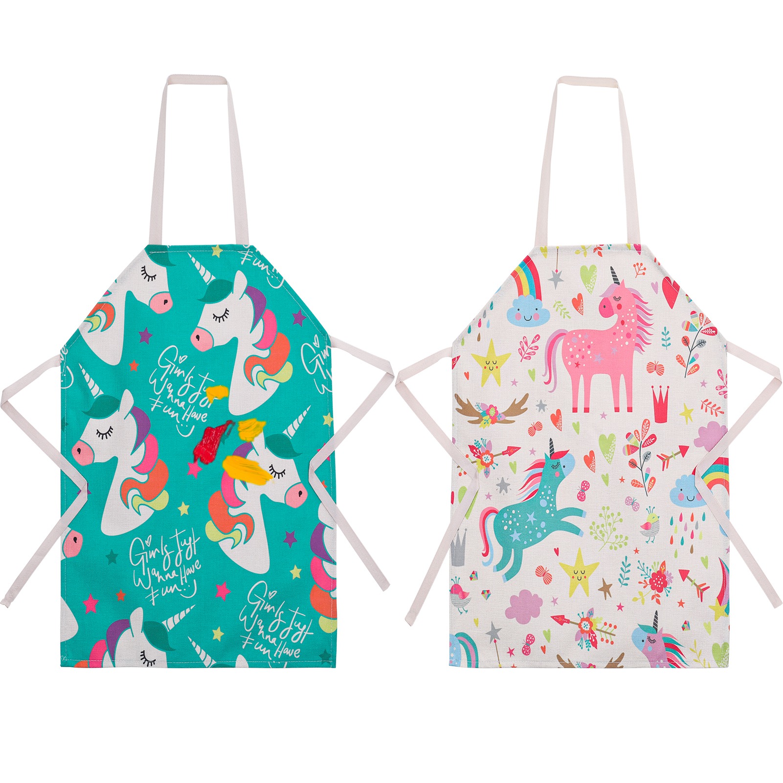 LYUMO Kids Apron, Kitchen Apron,Children Kids Cooking Baking Painting ...