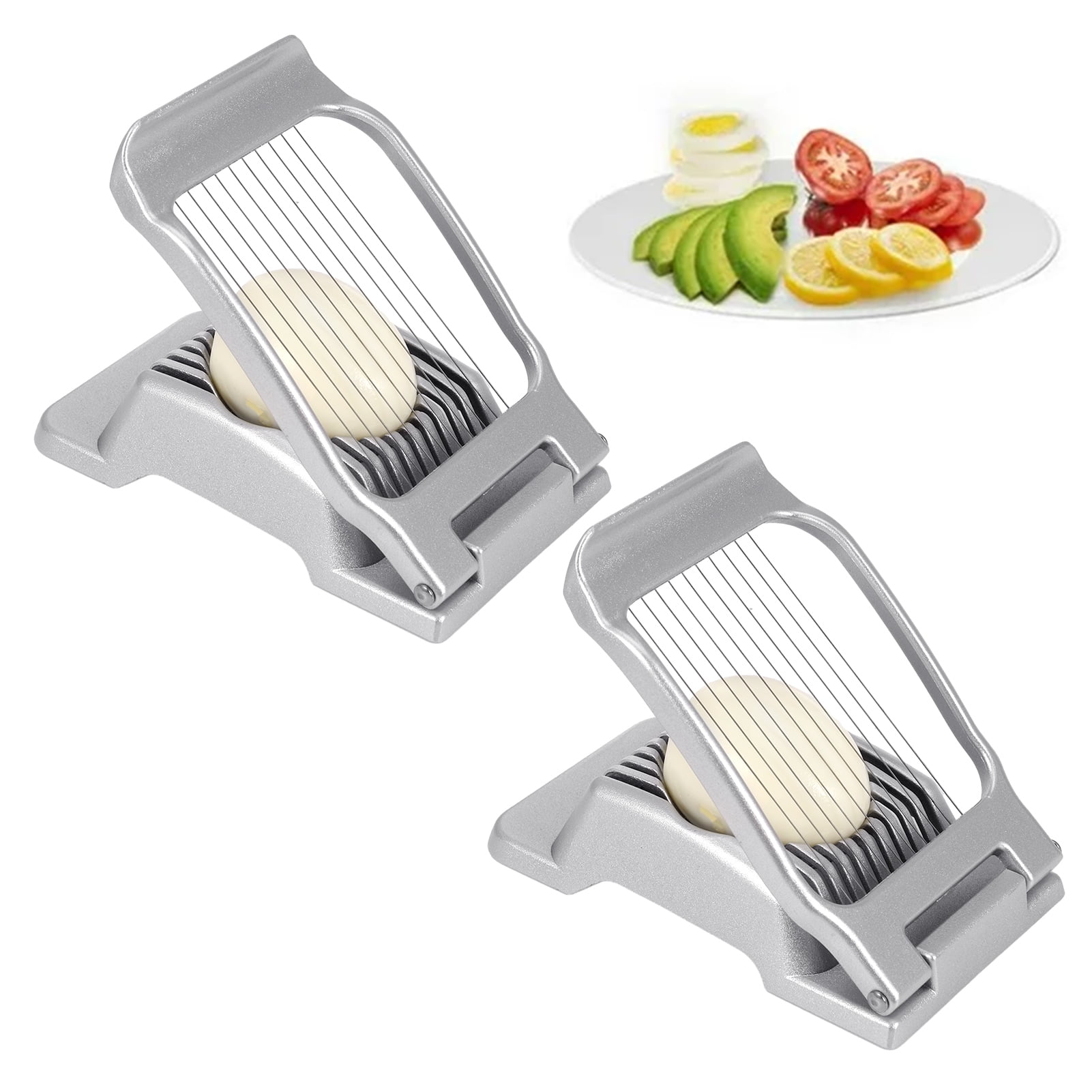 HEQUSIGNS Stainless Steel Egg Dicer, Cutter for Hard Boiled Eggs ...