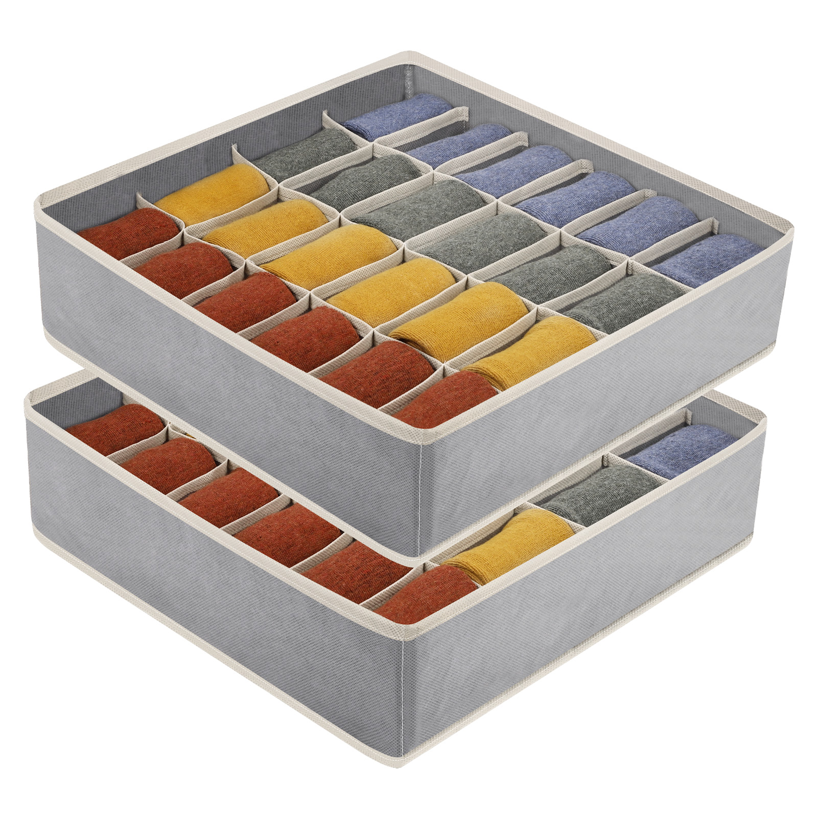 PinkSheep Foldable Dresser Drawer Organizer, Fabric Closet Storage Bins ...