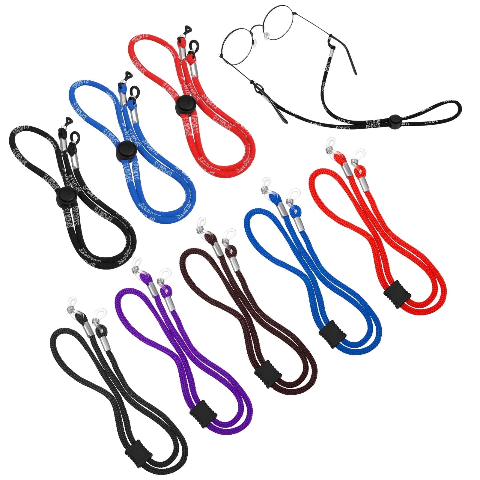 HEQUSIGNS 8Pcs Eyeglass Accessories Pack, 26inch Adjustable Eyewear ...