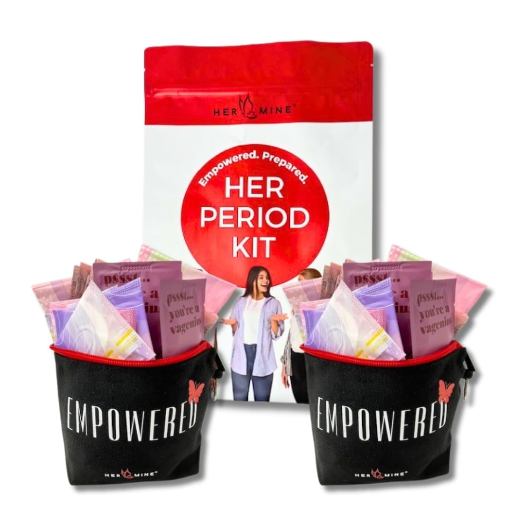 HER-MINE 16 Piece First Period Kit for Girls | Period School Supplies ...