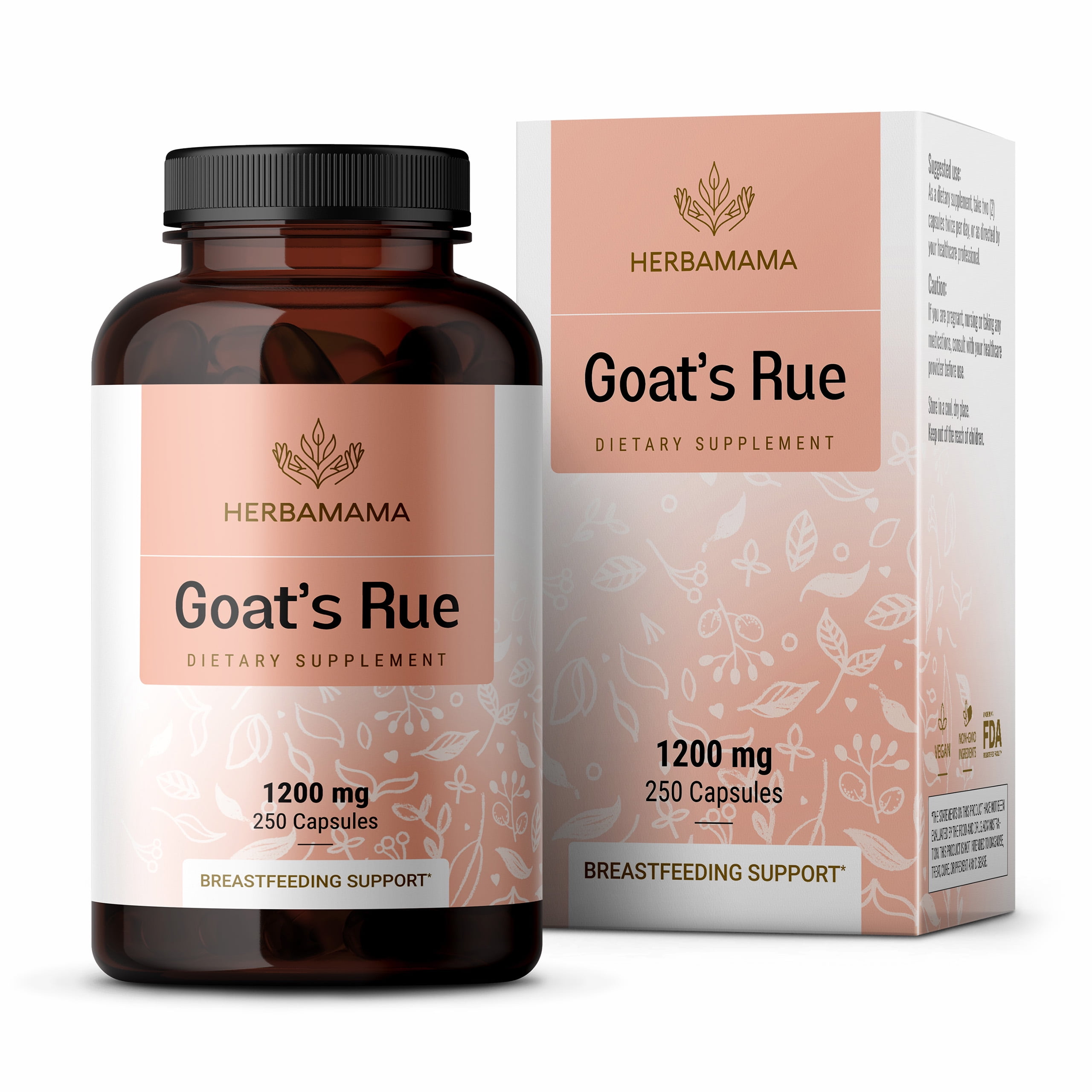 HERBAMAMA Goat's Rue Capsules - Galega Officinalis Breast Milk ...